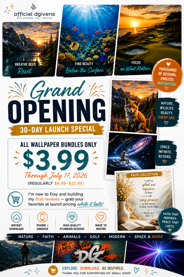 Grand Opening: 30 day launch special – OFFICIAL DGIVENS